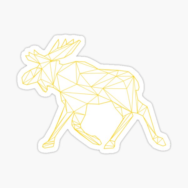 "Moose Polygon Sweden Style" Sticker for Sale by 66latitudenorth ...