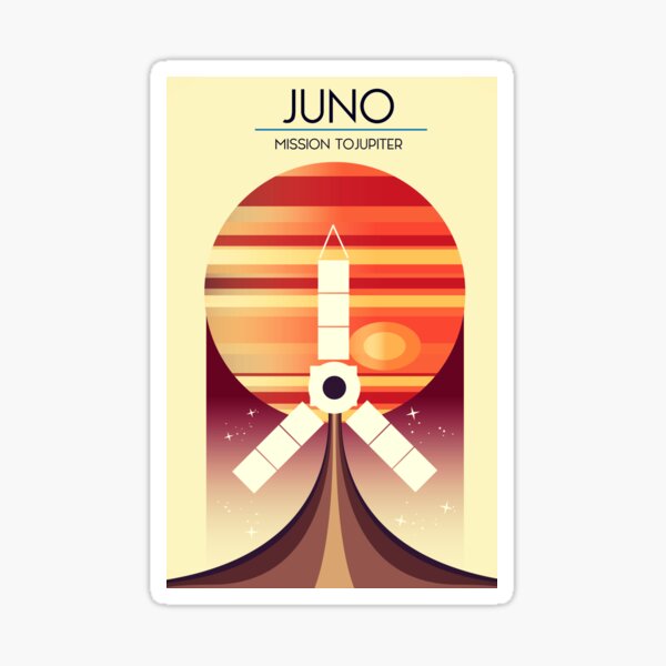 "Juno - Mission to Jupiter Space art." Sticker for Sale by ...