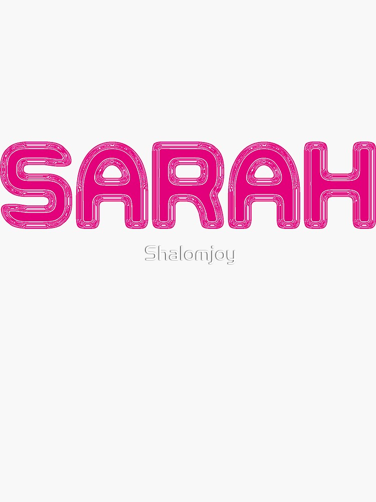 "Sarah" Sticker for Sale by Shalomjoy | Redbubble