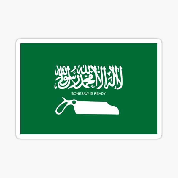 "Saudi Bonesaw" Sticker for Sale by christopper | Redbubble
