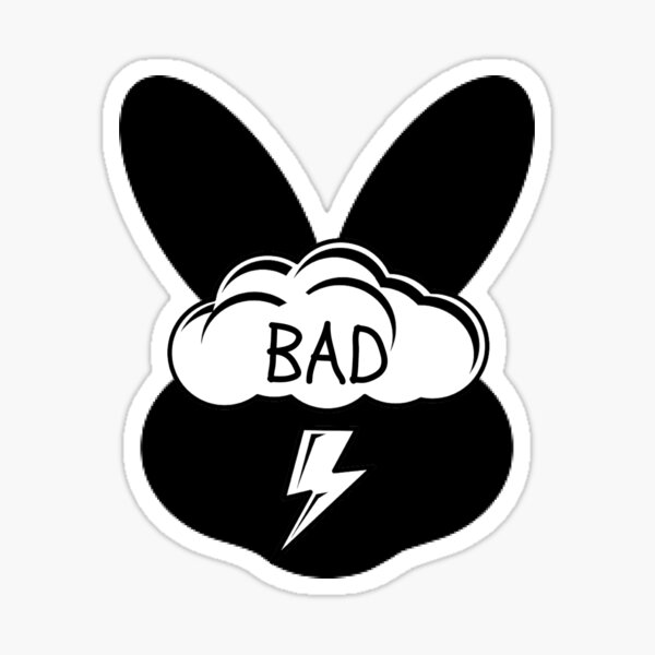 "bad bunny bw" Sticker by avit1 | Redbubble