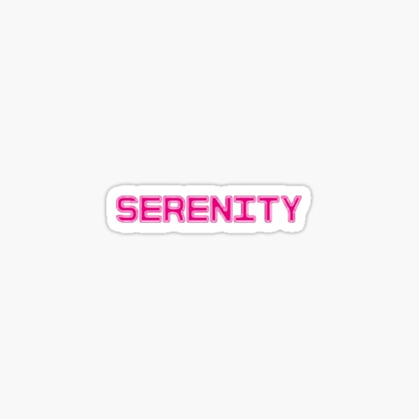 "Serenity" Sticker by Shalomjoy | Redbubble