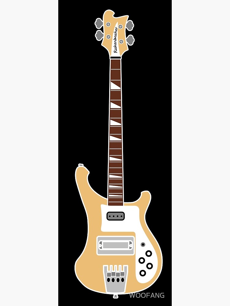 GUITAR SILHOUETTES - RICKENBACKER BASS Premium Matte Vertical Poster