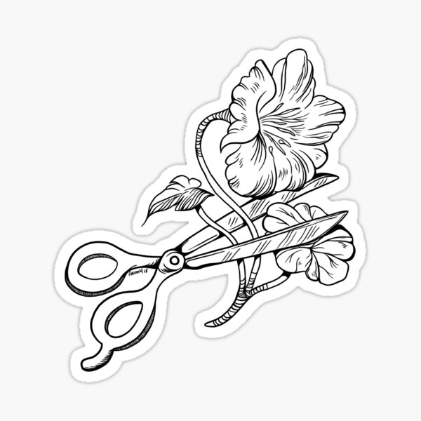 "Flower Chop" Sticker by LMatthewsDesign | Redbubble