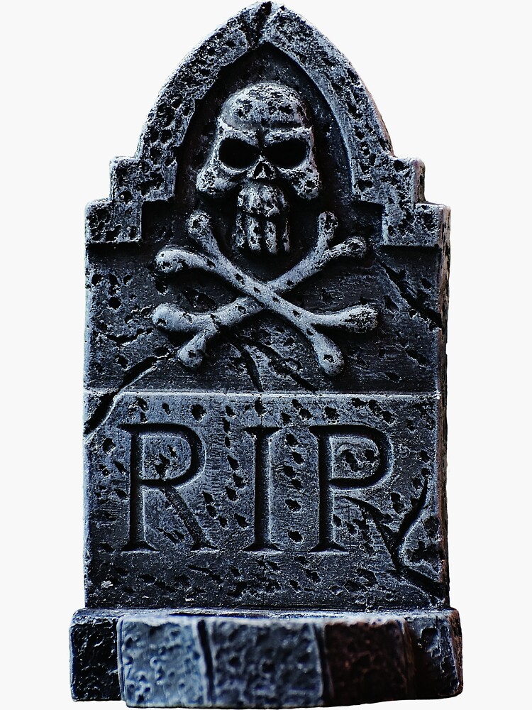 "RIP gravestone photo" Sticker for Sale by Dator | Redbubble