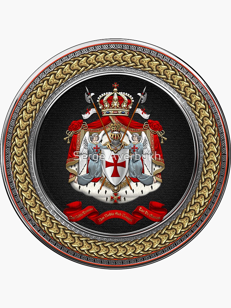 "Knights Templar - Coat of Arms Special Edition over Red Leather ...