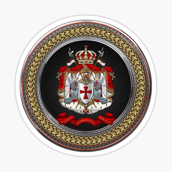"Knights Templar - Coat of Arms Special Edition over Red Leather ...