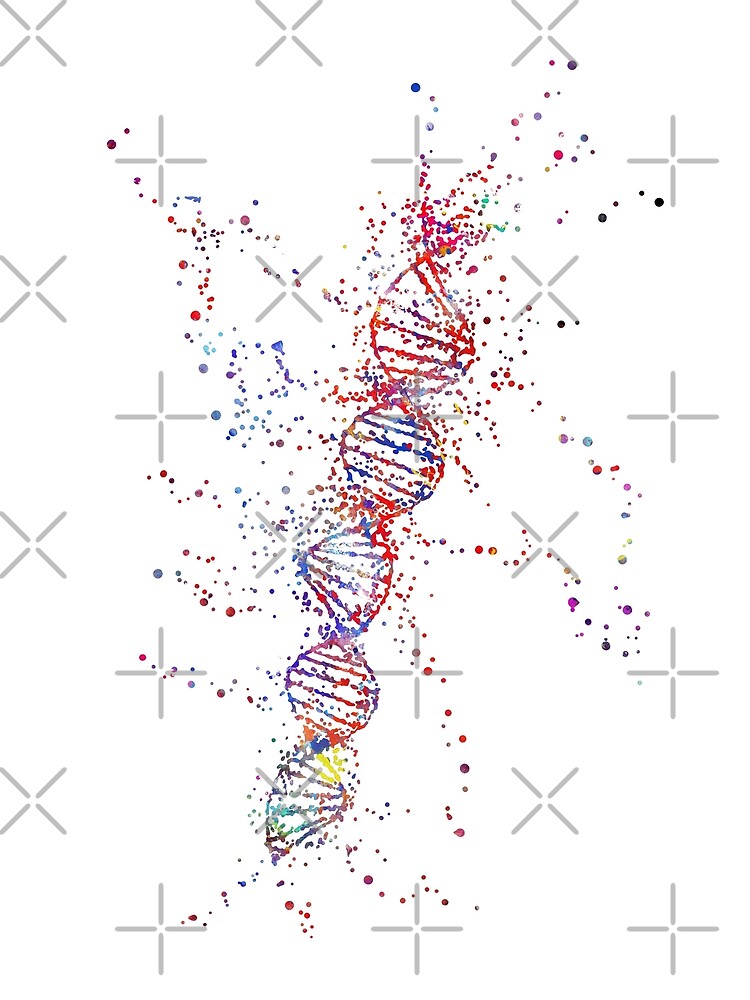 "DNA molecule, watercolor DNA, DNA, molecule" Art Print for Sale by ...