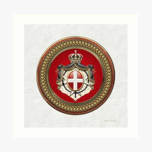 "Order of Malta - SMOM Coat of Arms Special Edition over White Leather ...