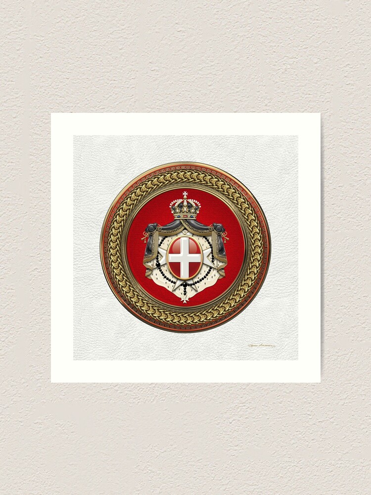"Order of Malta - SMOM Coat of Arms Special Edition over White Leather ...