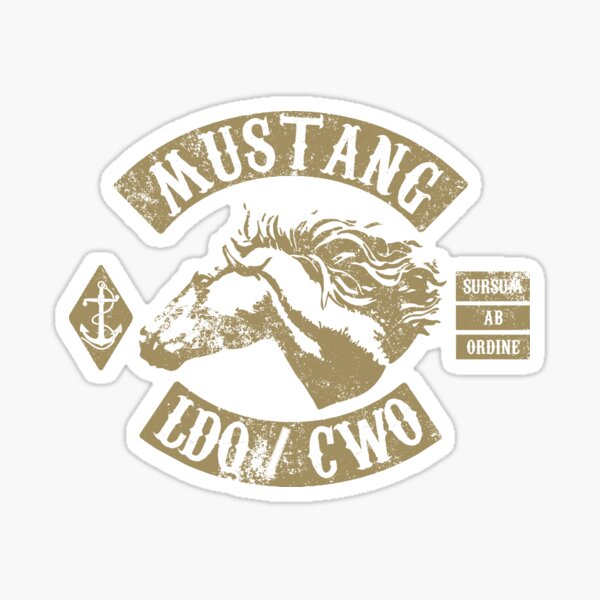 "Mustang LDO/CWO Graphic Tee" Sticker for Sale by HooyahGraphics ...
