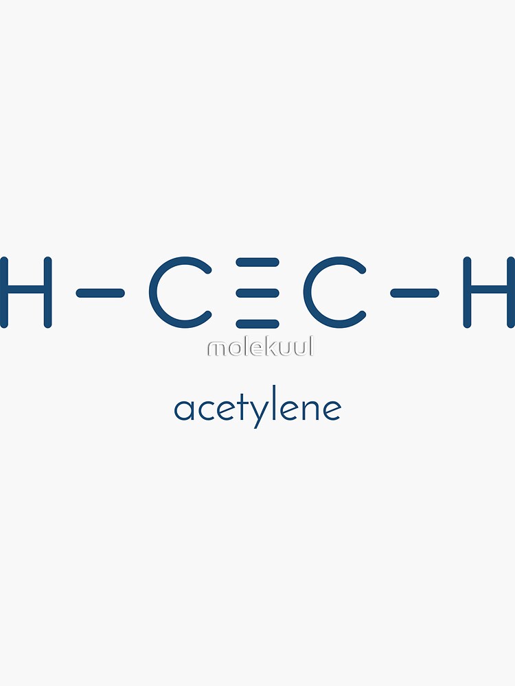 "Acetylene molecule" Sticker for Sale by molekuul | Redbubble