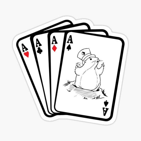"Four Aces" Sticker by RiverCityTees | Redbubble