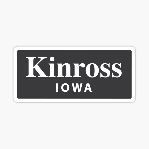 "Kinross, Iowa" Sticker for Sale by EveryCityxD2 | Redbubble
