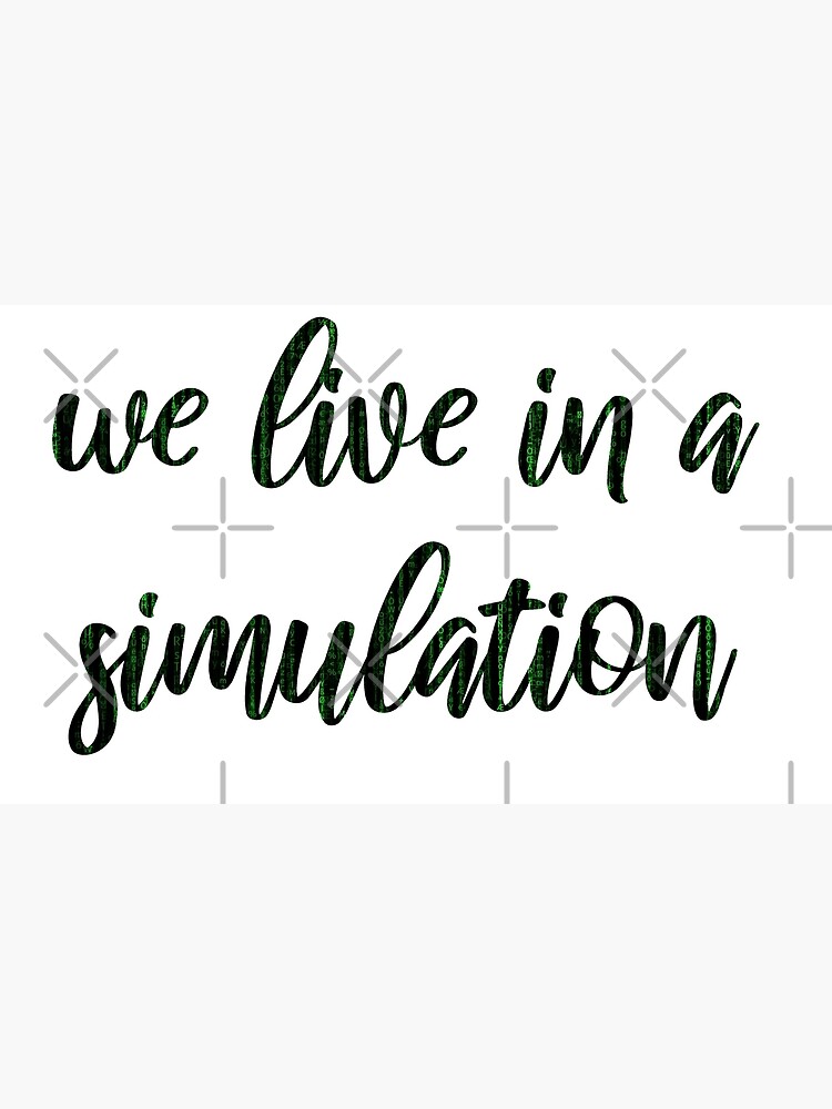 "We Live In A Simulation" Poster for Sale by artsydoodles | Redbubble