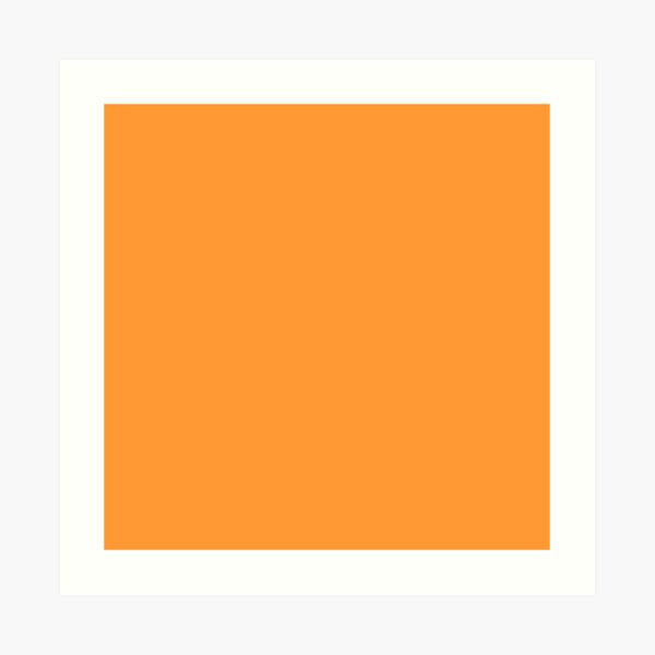 "Crayon Fluorescent in Neon Carrot | COLOURS - ICONIC SOLIDS" Art Print ...