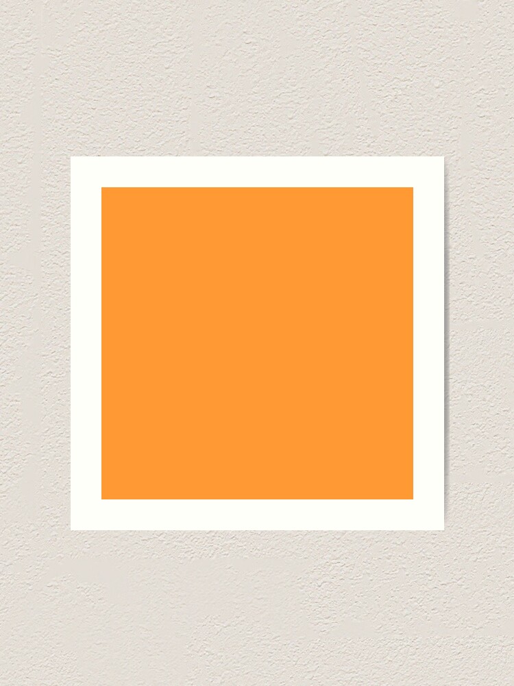 "Crayon Fluorescent in Neon Carrot | COLOURS - ICONIC SOLIDS" Art Print ...