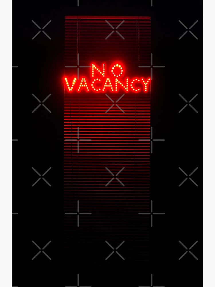 "No Vacancy sign in red" Photographic Print for Sale by va103 | Redbubble