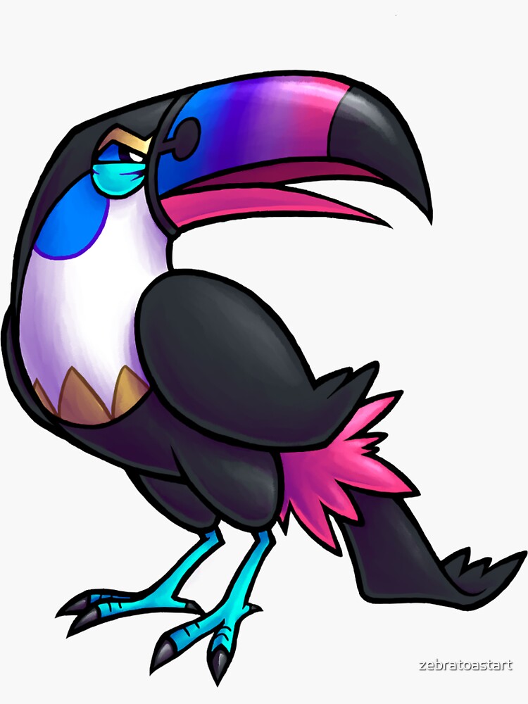 "Smug Shiny Toucannon" Sticker for Sale by zebratoastart | Redbubble