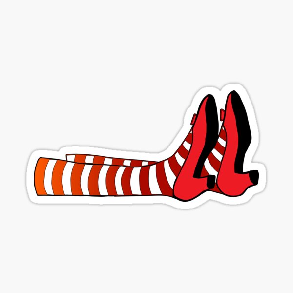"Witch Legs & Ruby Slippers" Sticker for Sale by joematthewsokc | Redbubble