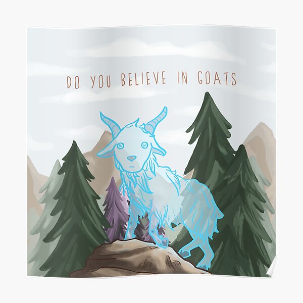 "Ghost Goat" Poster by raediocloud | Redbubble