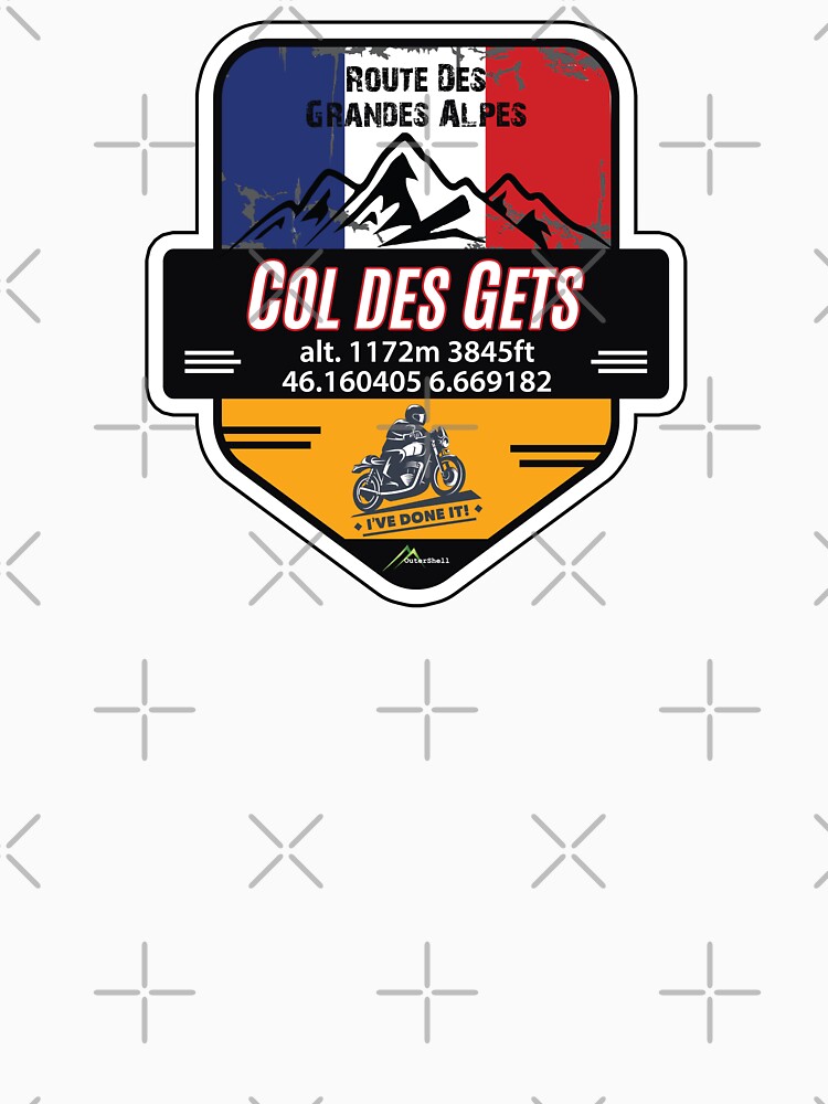 "Col des Gets Motorcycle T-Shirt & Sticker - Route des Grandes Alpes ...