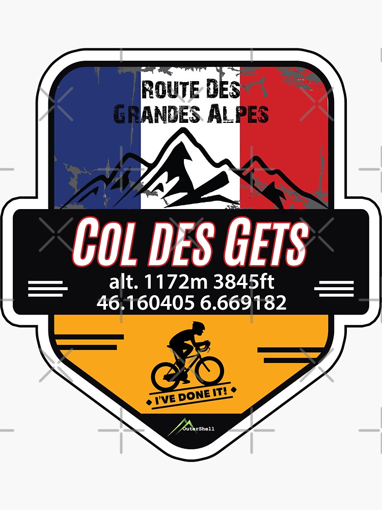 "Col des Gets Cycle T-Shirt & Sticker - Route des Grandes Alpes - Ive ...