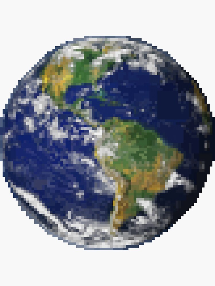 "Retro Earth design for retro design fans" Sticker for Sale by 8-bit ...