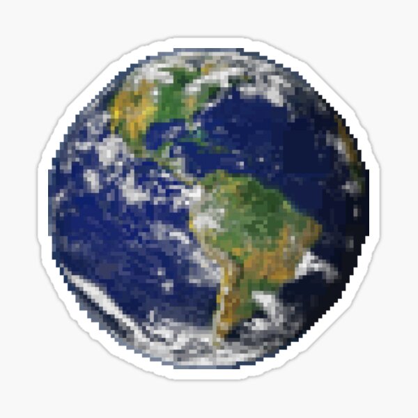 "Retro Earth design for retro design fans" Sticker for Sale by 8-bit ...