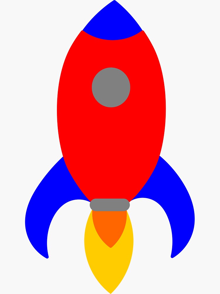 "Red Rocket" Sticker by Passie | Redbubble