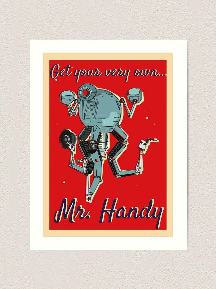 "Fallout - Mr. Handy" Art Print for Sale by PaiigeZilla | Redbubble