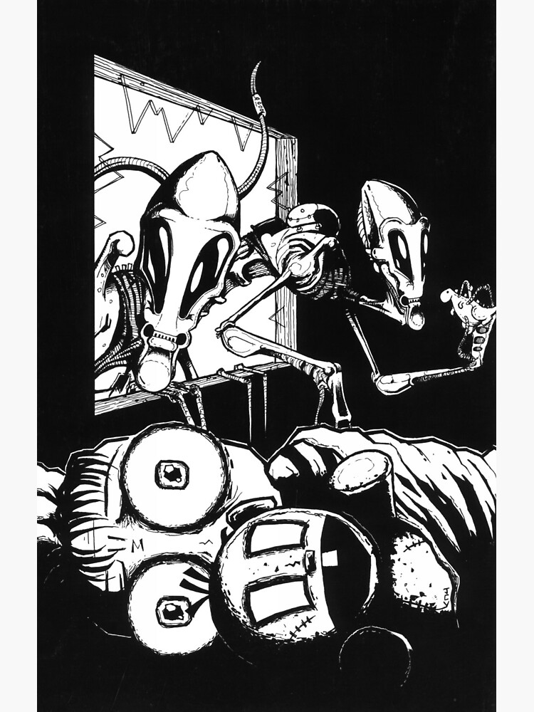 "JTHM SQUEE Aliens Johnny the homicidal maniac" Sticker for Sale by ...