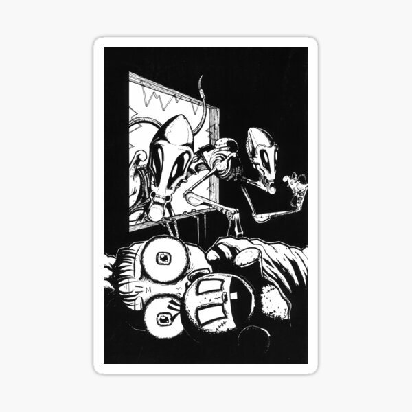 "JTHM SQUEE Aliens Johnny the homicidal maniac" Sticker for Sale by ...