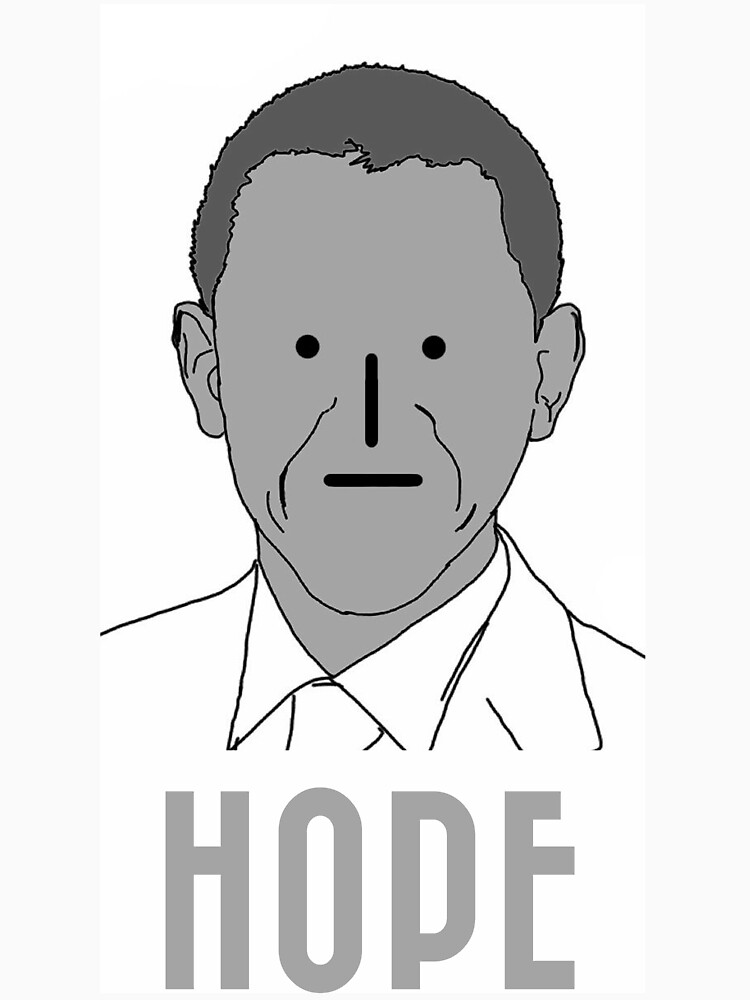 "NPC Obama Hope Wojak" T-shirt by llamatic | Redbubble