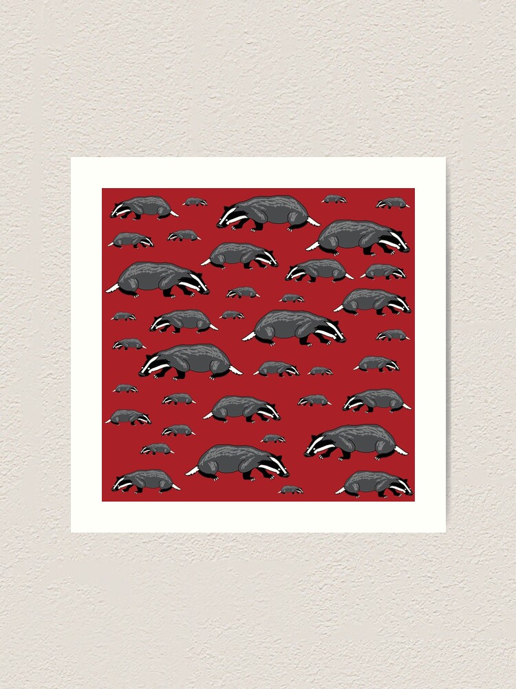 "Save The Badgers Red Cartoon" Art Print by jaggerstudios | Redbubble