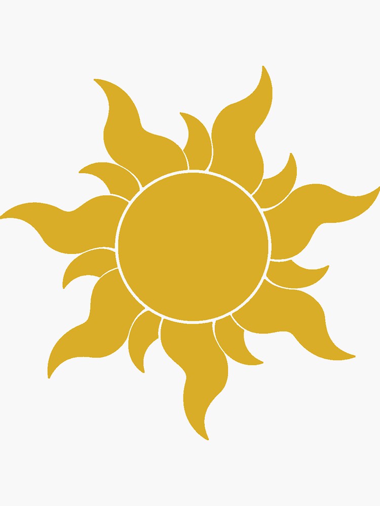 "Tangled Sun" Sticker for Sale by swan-girls | Redbubble