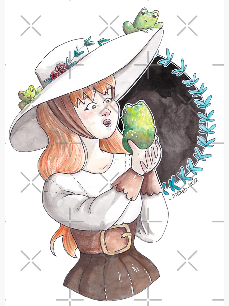 "Inktober 06 Drooling Frog" Sticker by Maneb | Redbubble