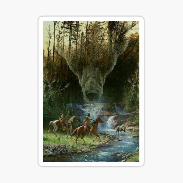 "Spirit Of The Grizzly Bear" Sticker for Sale by Allthings2015 | Redbubble