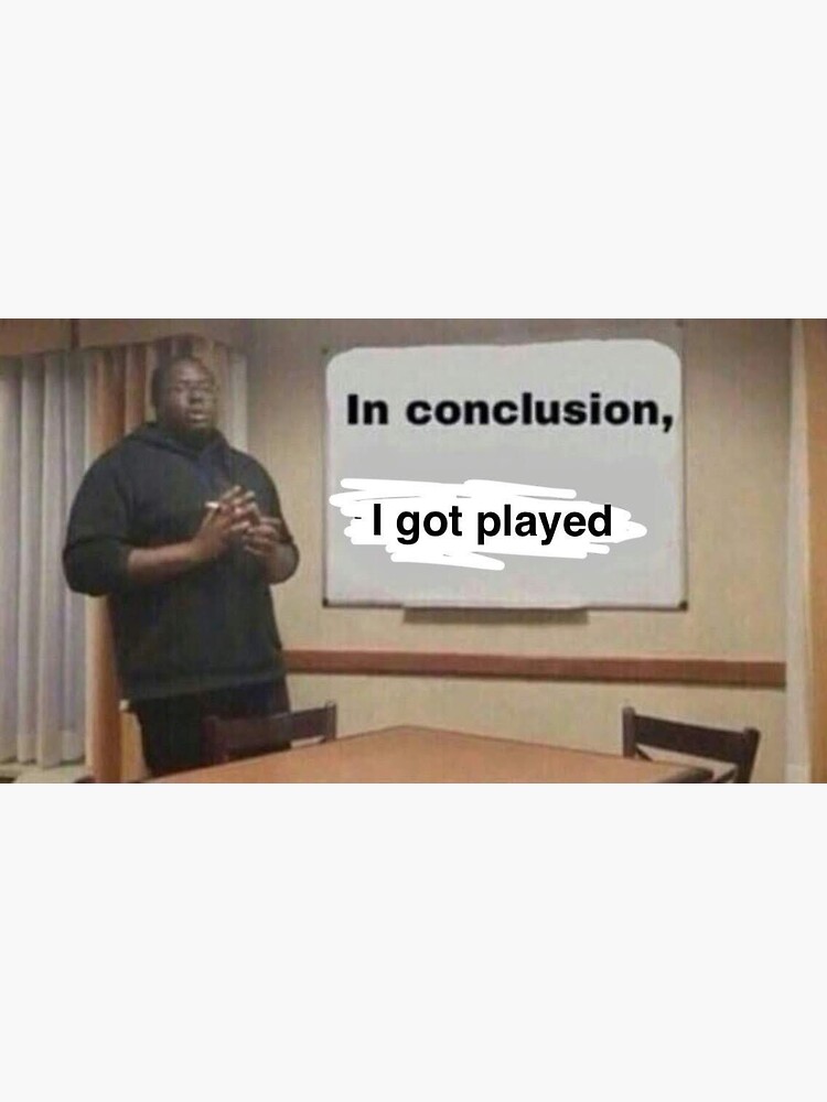 "In Conclusion" Sticker for Sale by miriamberne | Redbubble