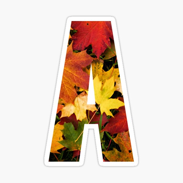 "Autumn Leaves Letter A" Sticker for Sale by PCollection | Redbubble