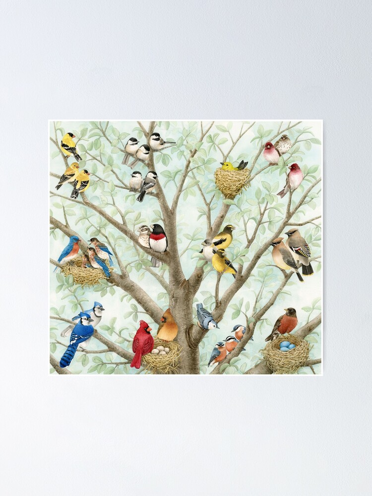 "Bird Tree" Poster for Sale by TracyLizotte | Redbubble