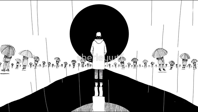 "RM - mono; forever rain 1" by sherleywtf | Redbubble