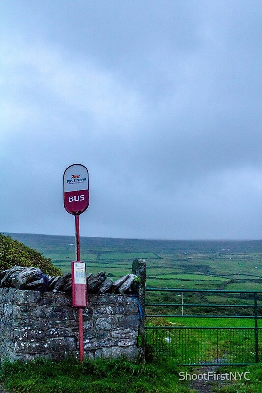 "The Irish Bus Stop - Ireland" by ShootFirstNYC | Redbubble