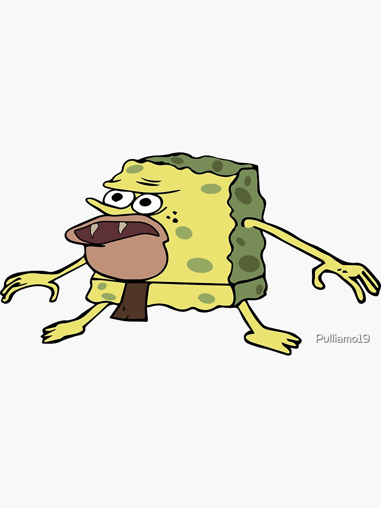 "Spongebob Cave Man" Sticker by Pulliamo19 | Redbubble