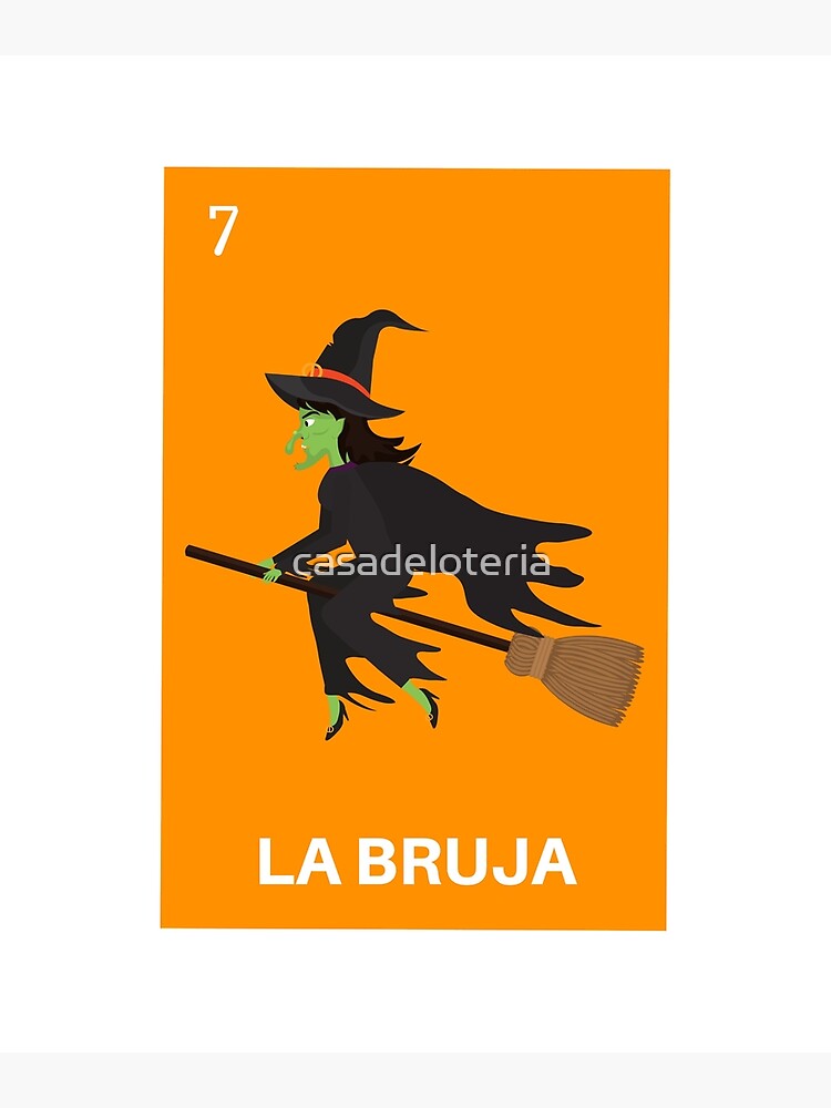 Lámina fotográfica «Halloween La Bruja Bruja Loteria Mexicana Bingo ...
