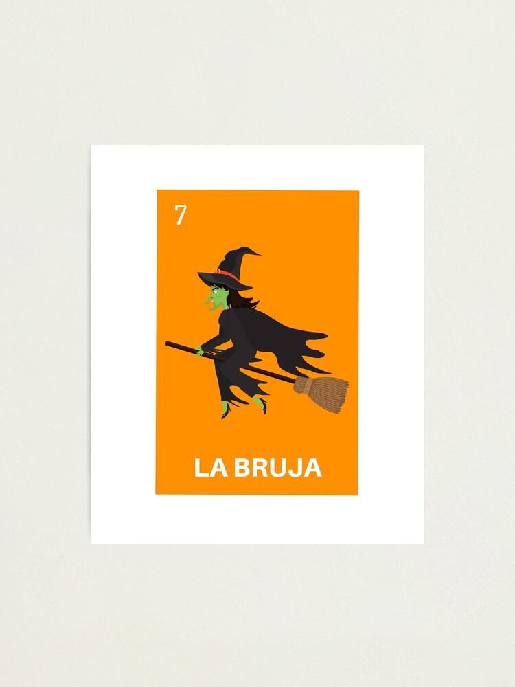 Lámina fotográfica «Halloween La Bruja Bruja Loteria Mexicana Bingo ...