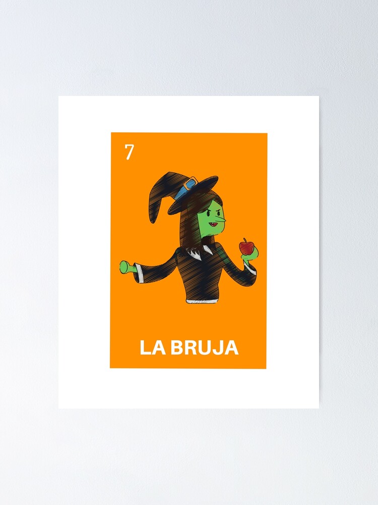 Póster «Octubre Halloween La Bruja Bruja Loteria Bingo Loteria Mexicana ...