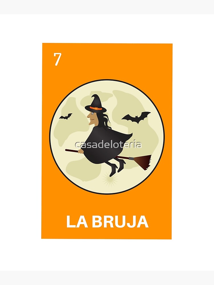 Lámina fotográfica «Halloween Octubre La Bruja La Bruja Loteria Bingo ...