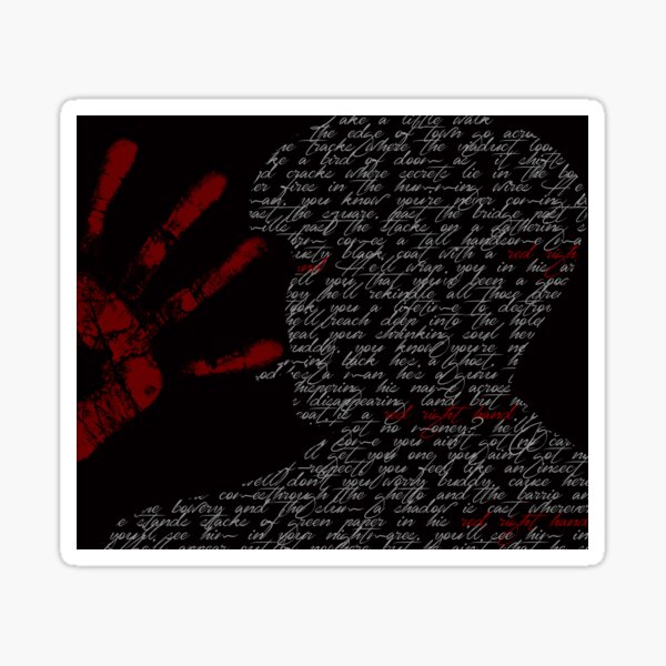 "Tommy's Red Right Hand" Sticker for Sale by ratmackay | Redbubble