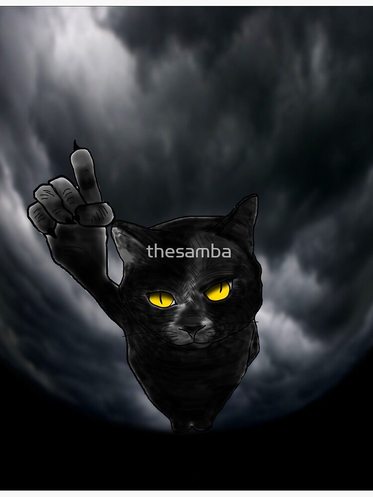 "Black Cat Behemoth (Master and Margarita)" Sticker by thesamba | Redbubble